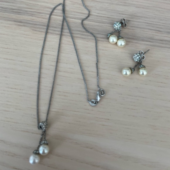 Jewelry | Elegant Silver And Majorca Pearl Jewelry Set Earrings And ...
